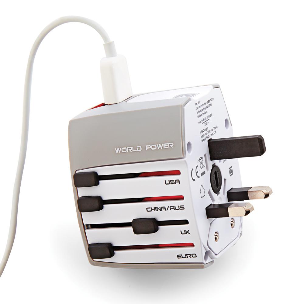 World Wide Adapter + 2 USBs – ShopLeatherWorld
